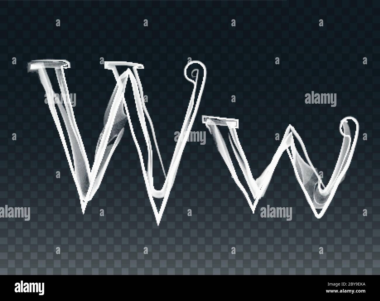 Vector Smoke or Haze Letter Font Type, two letters Stock Vector Image ...