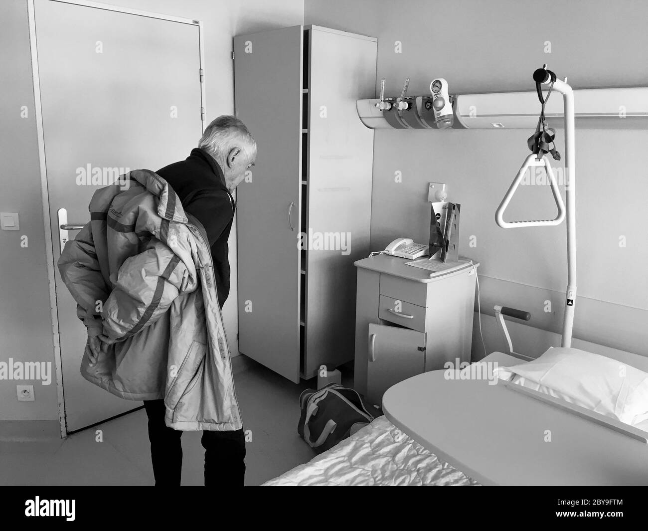 91 Years old man in an hospital room, Lyon, France Stock Photo - Alamy
