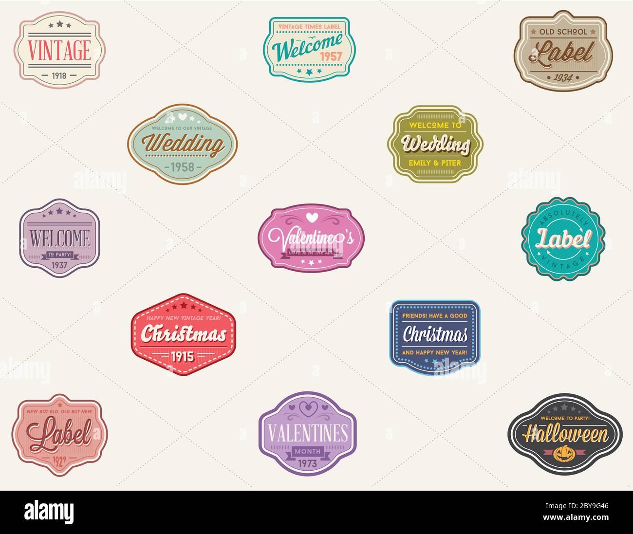 Vector Set of Vintage Retro Styled Premium Design Labels Stock Vector ...