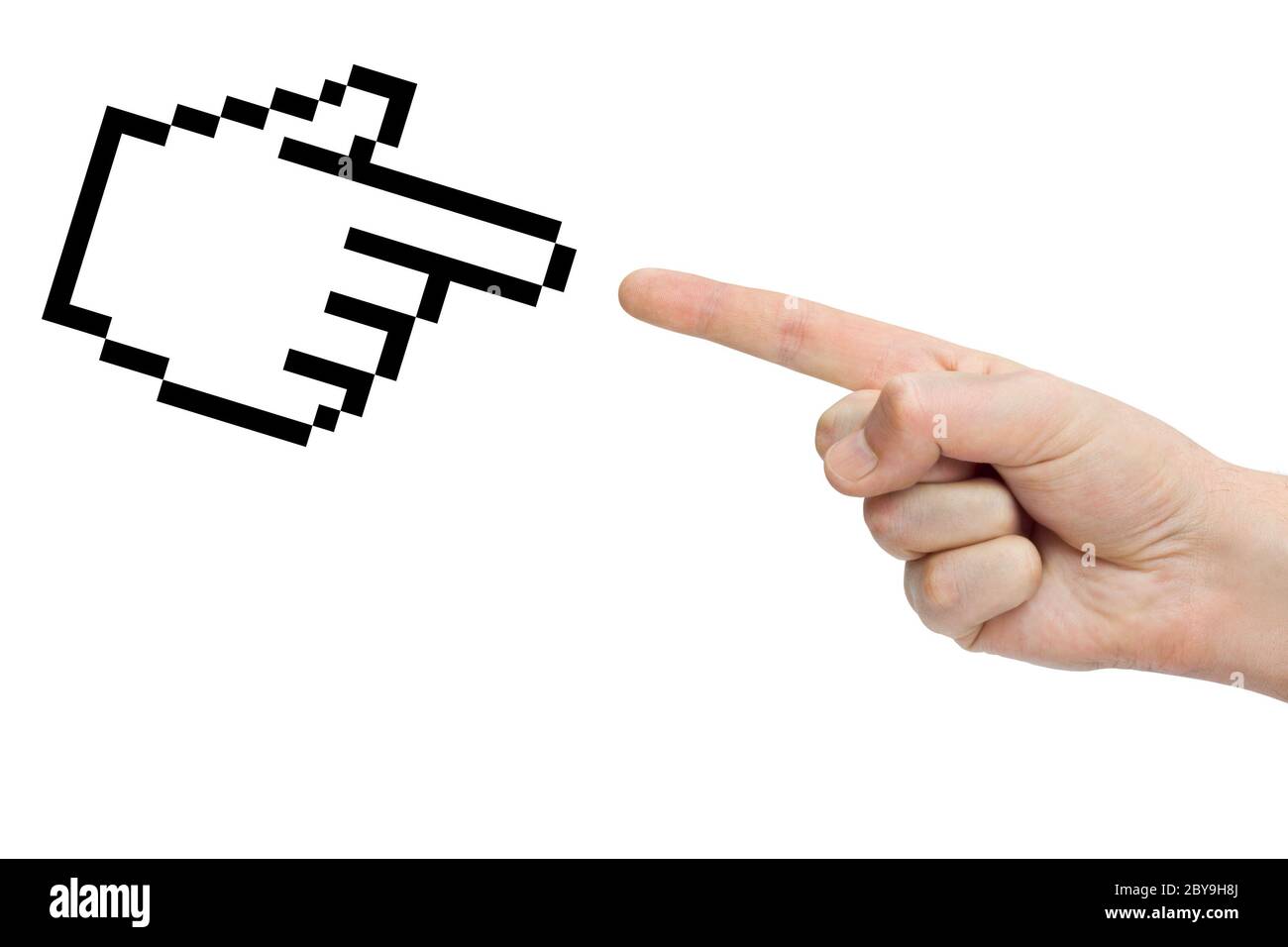 Cursor and hand Stock Photo - Alamy