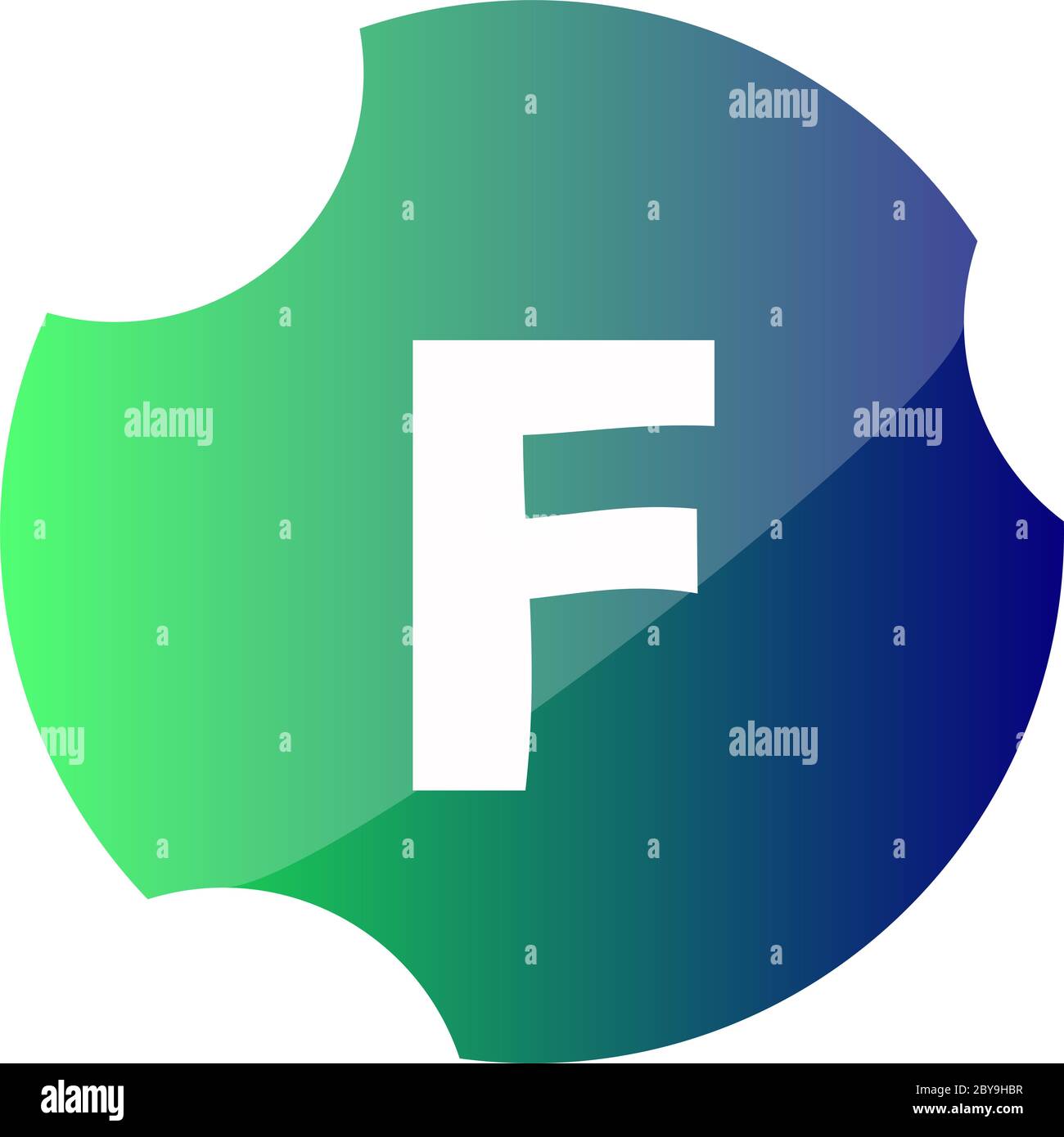 Letter F in the web button. F symbol icon web design Stock Photo - Alamy