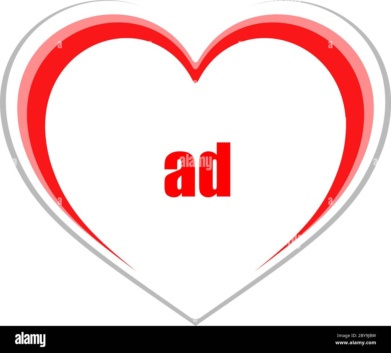 Text ad. Management concept . Love heart icon button for web services ...