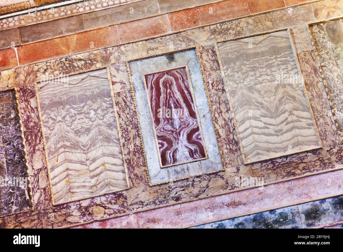 Vintage tile texture in temple hi-res stock photography and images - Alamy