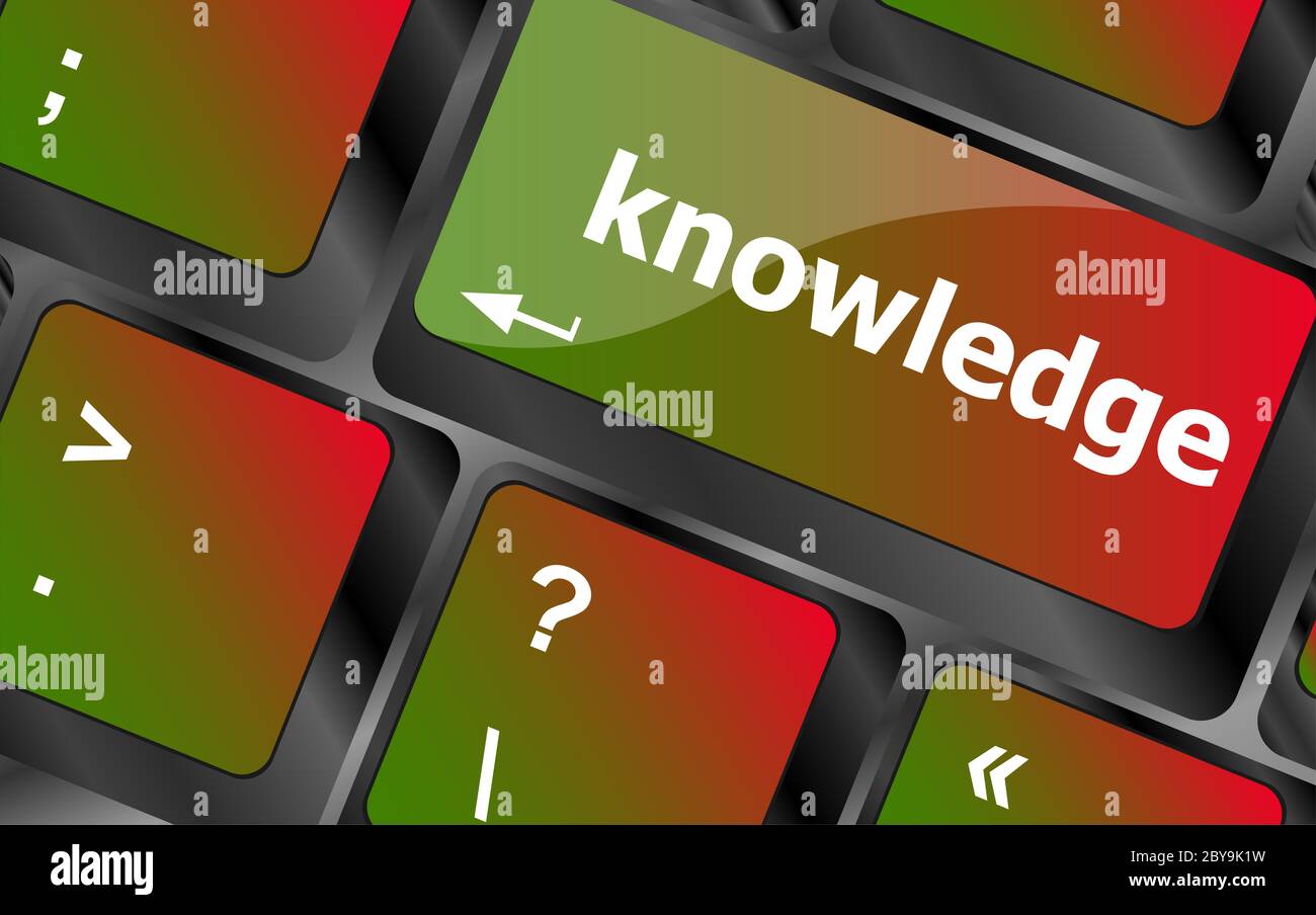 knowledge or education concept button on computer keyboard keys Stock ...