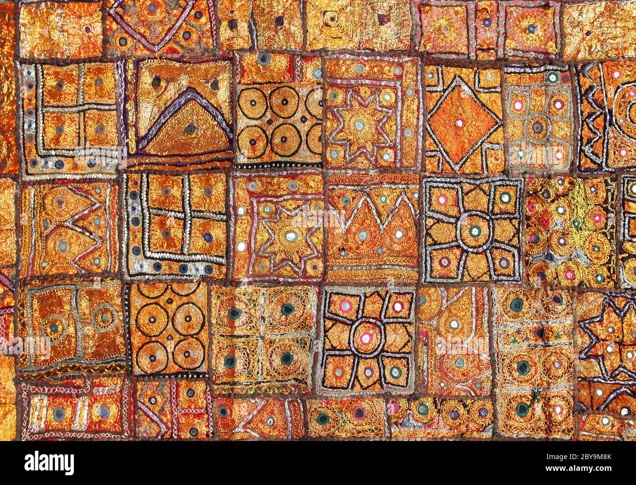 india fabric background patchwork Stock Photo - Alamy