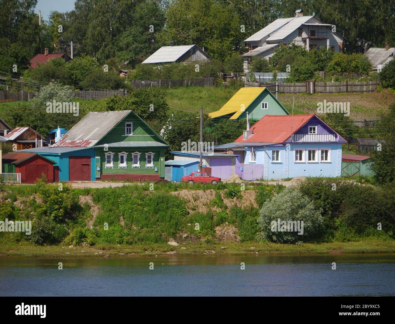 Russian village on volga river hi-res stock photography and images - Alamy