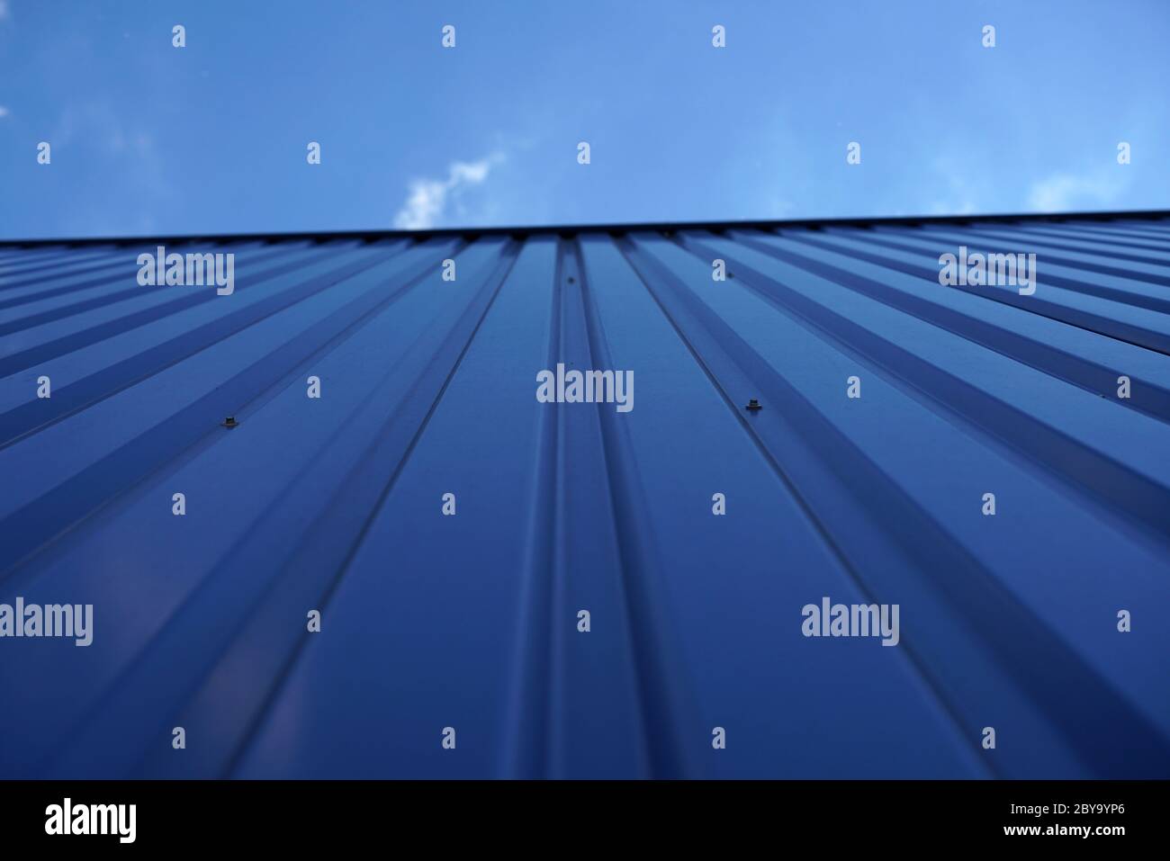 Factory barrels in industrial areas with aluminum as outer cladding ...