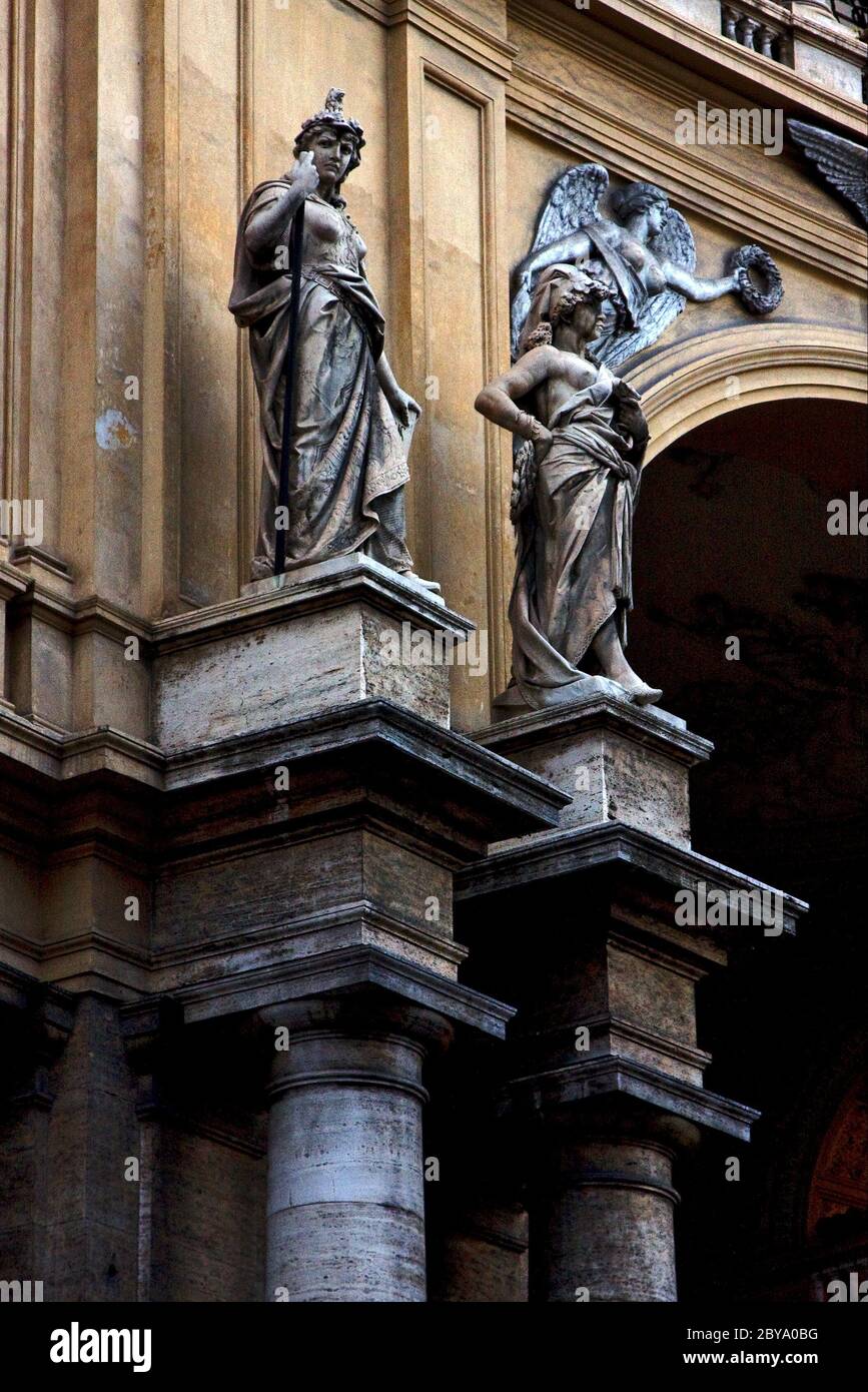 grey marble statue of divinity Stock Photo - Alamy
