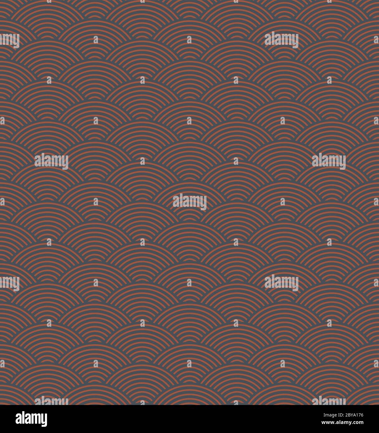 Japanese style retro vintage seamless pattern background scale wave ...