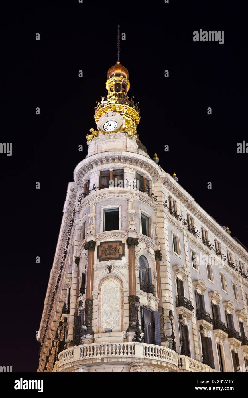 Madrid Spain at night Stock Photo - Alamy
