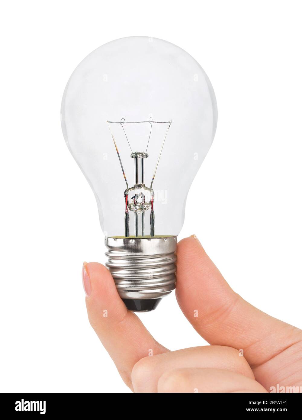 Hand with lamp Stock Photo - Alamy