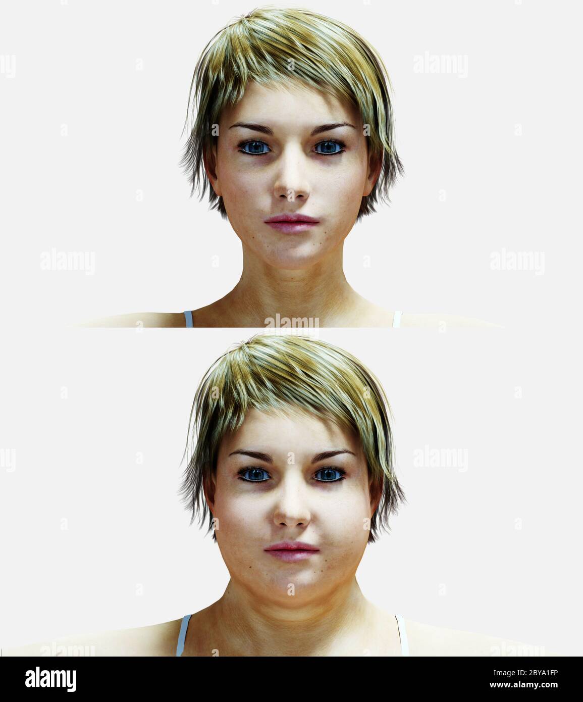 Fat women. Slimming and obesity process. Women weight loss success ...