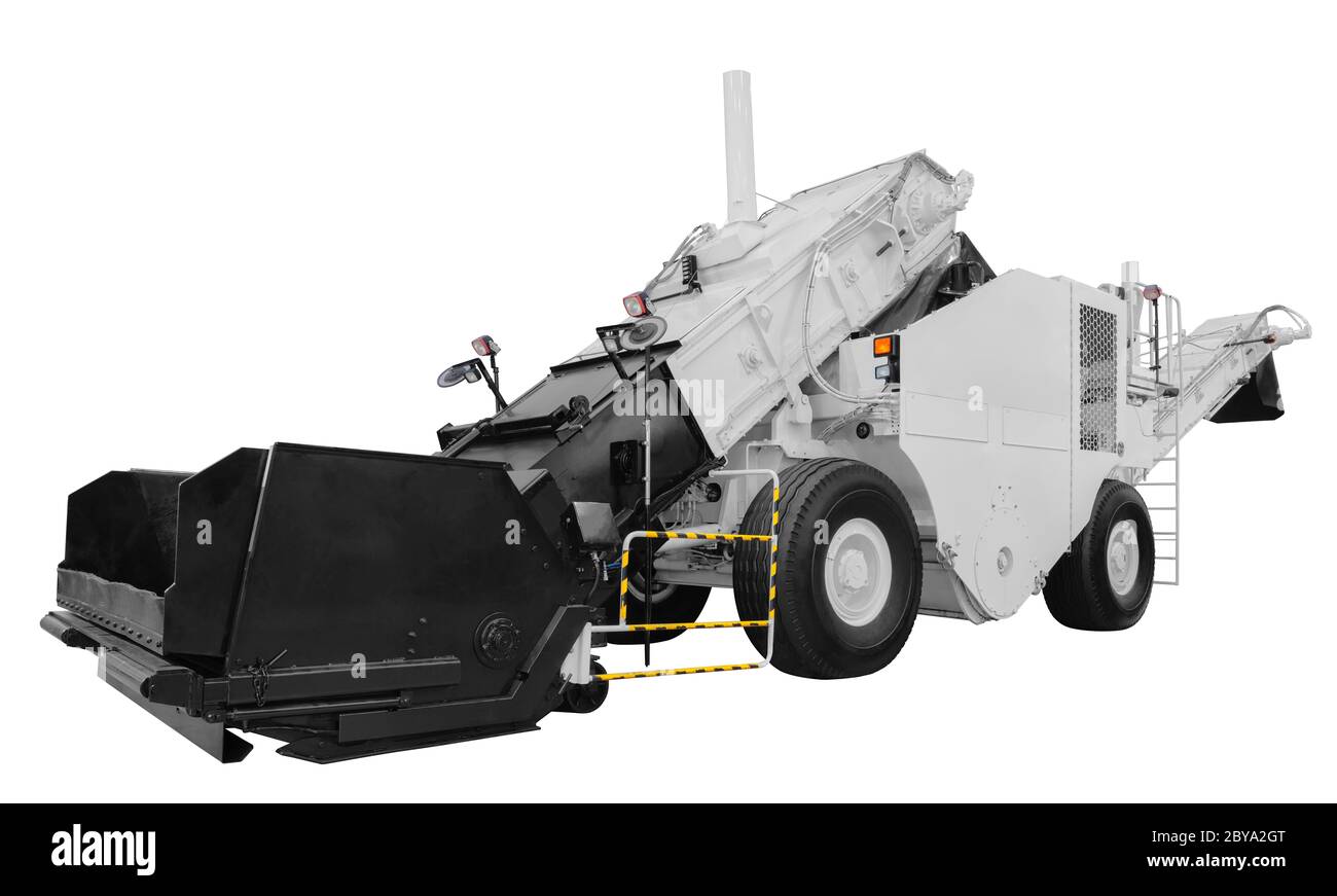 Modern asphalt stacker, asphalt spreading machine with gravity feed of ...