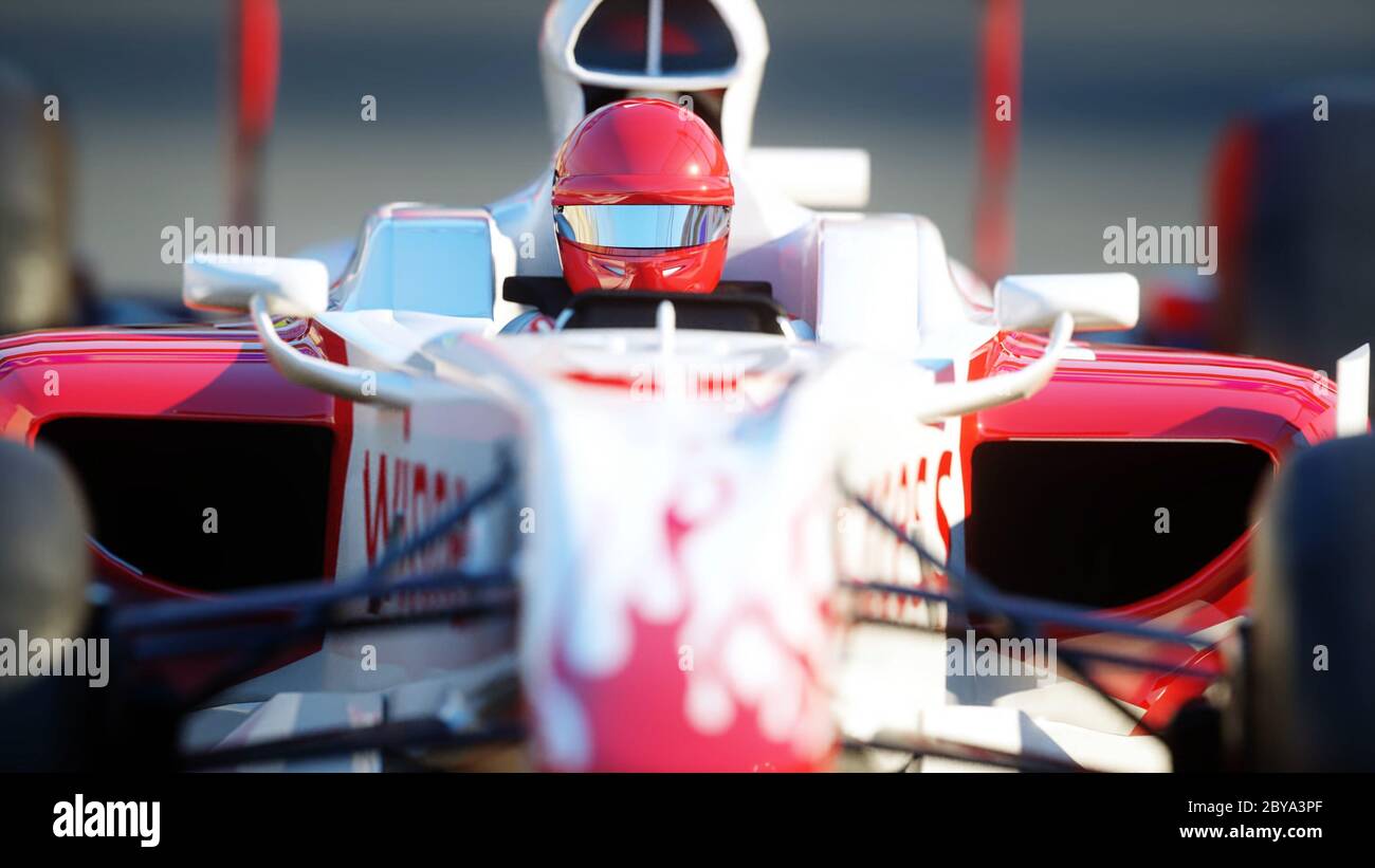 Race car. Very fast driving. 3d rendering Stock Photo - Alamy