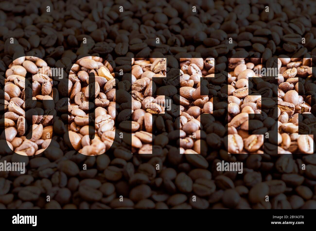 Coffee beans font hi-res stock photography and images - Alamy