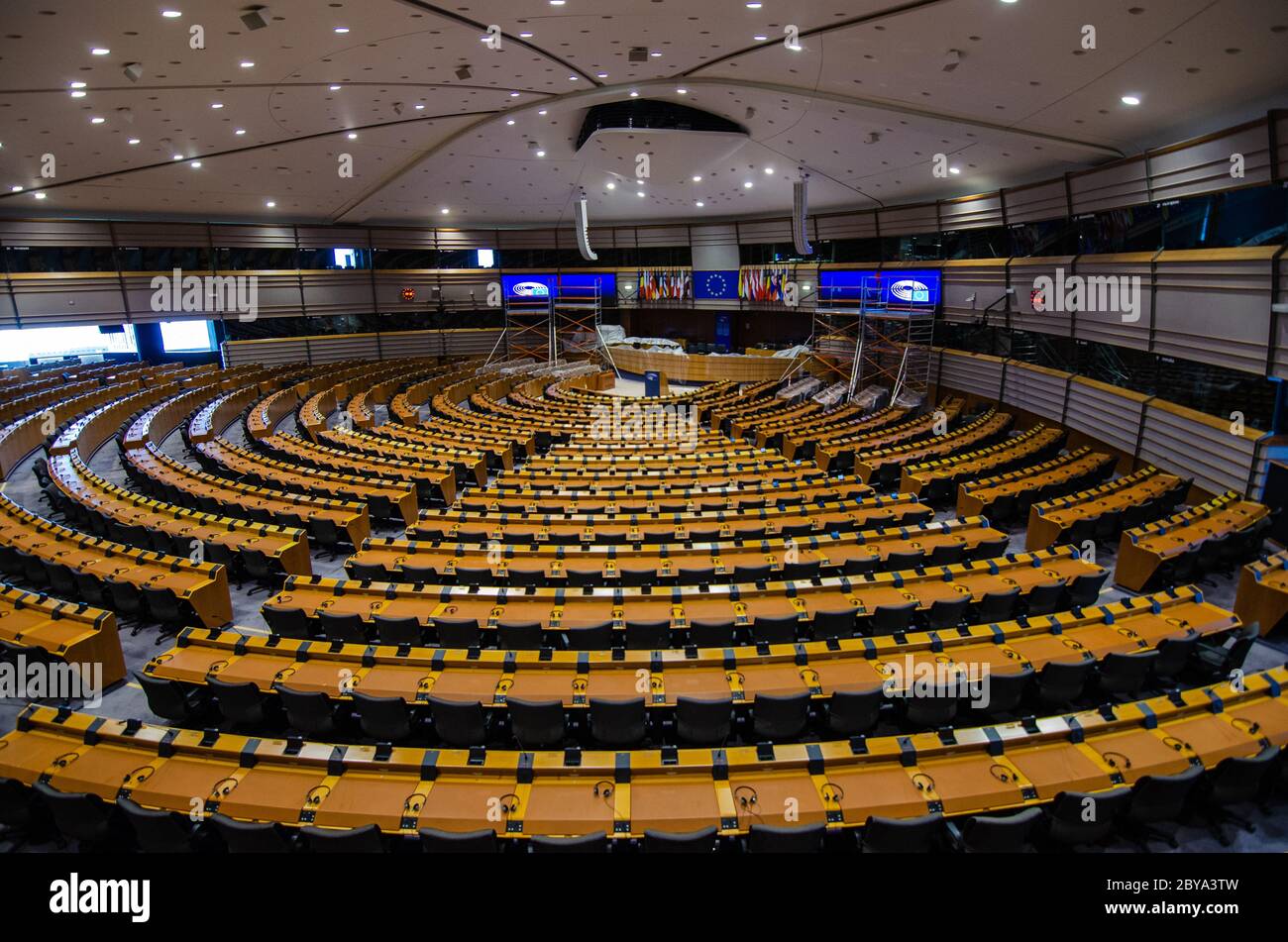 Brussels, Belgium, August 2019. At the headquarters of the European ...