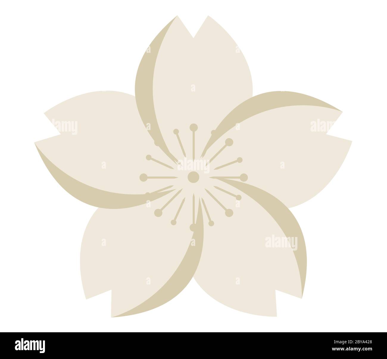 Japanese style vector sakura cherry blossom flower Stock Vector Image ...