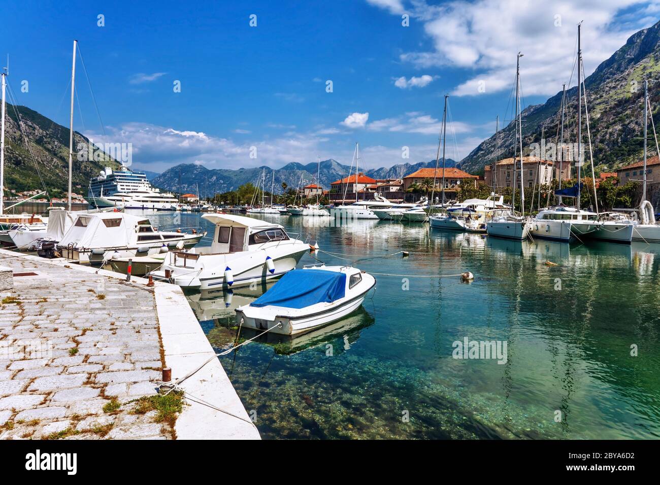 A small bay with boats Stock Photo - Alamy