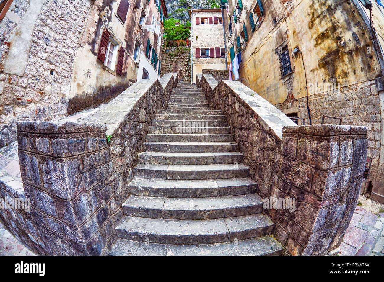 Stairs in the old town Stock Photo - Alamy