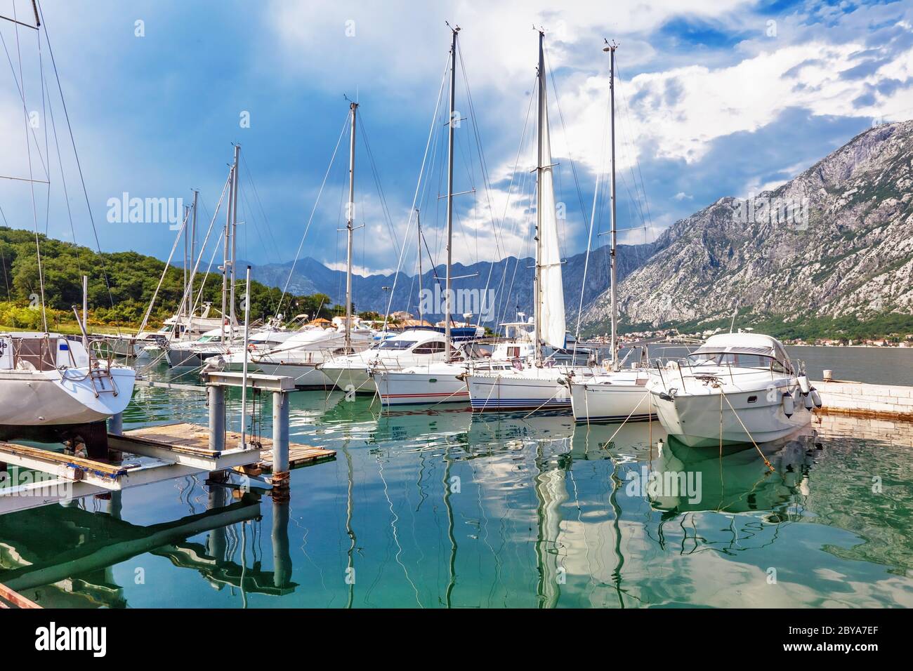 A small bay with boats Stock Photo - Alamy