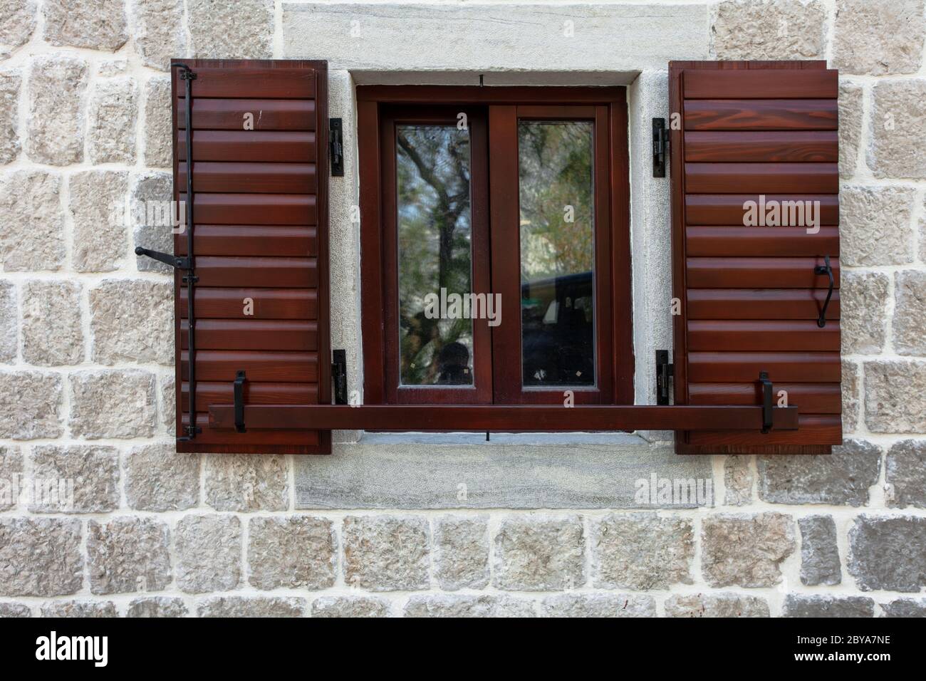 stone wall with window Stock Photo - Alamy
