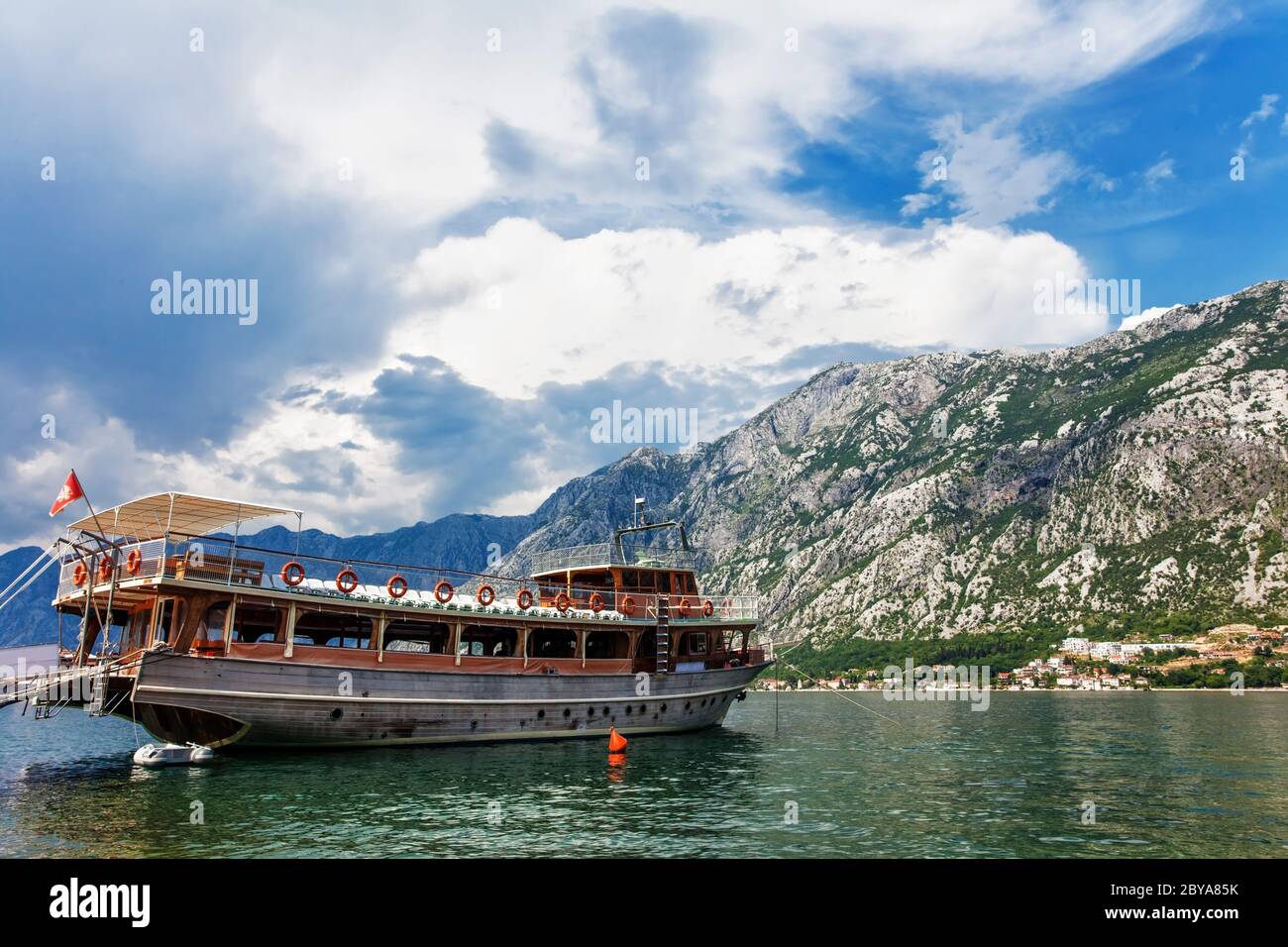 Pleasure craft in a retro style in the sea Stock Photo - Alamy