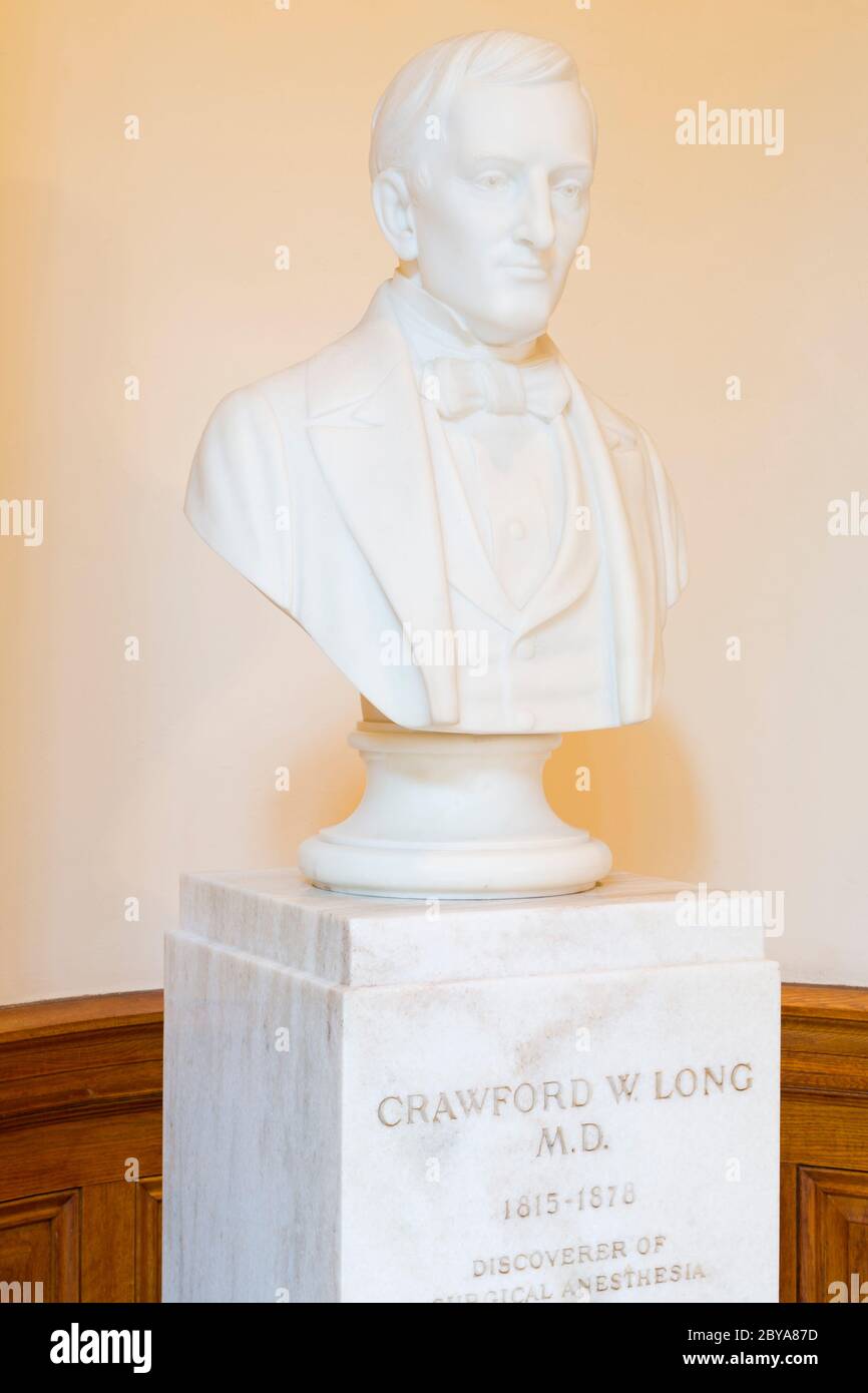 Crawford Long bust in the Georgia State Capitol,Atlanta,Georgia,USA ...