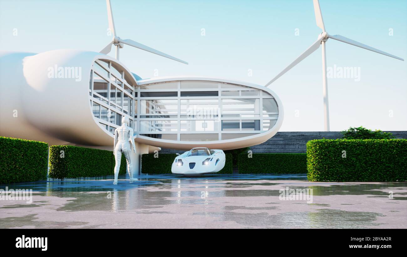 Futuristic Flying House Wolke7 Future Flying House By Timon Sager