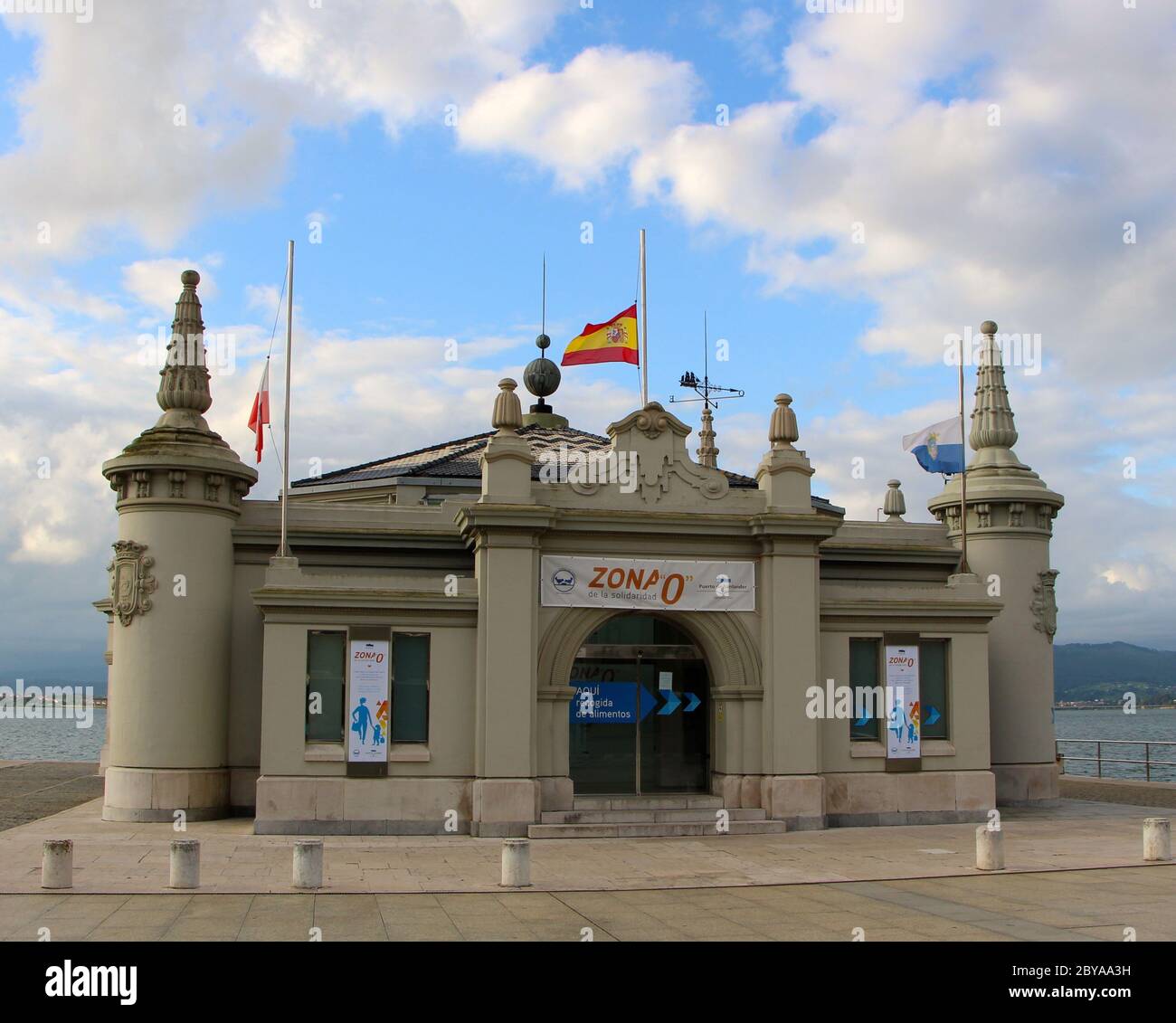Ferry station front view Santander Cantabria Spain bay Cantabria Spain ...