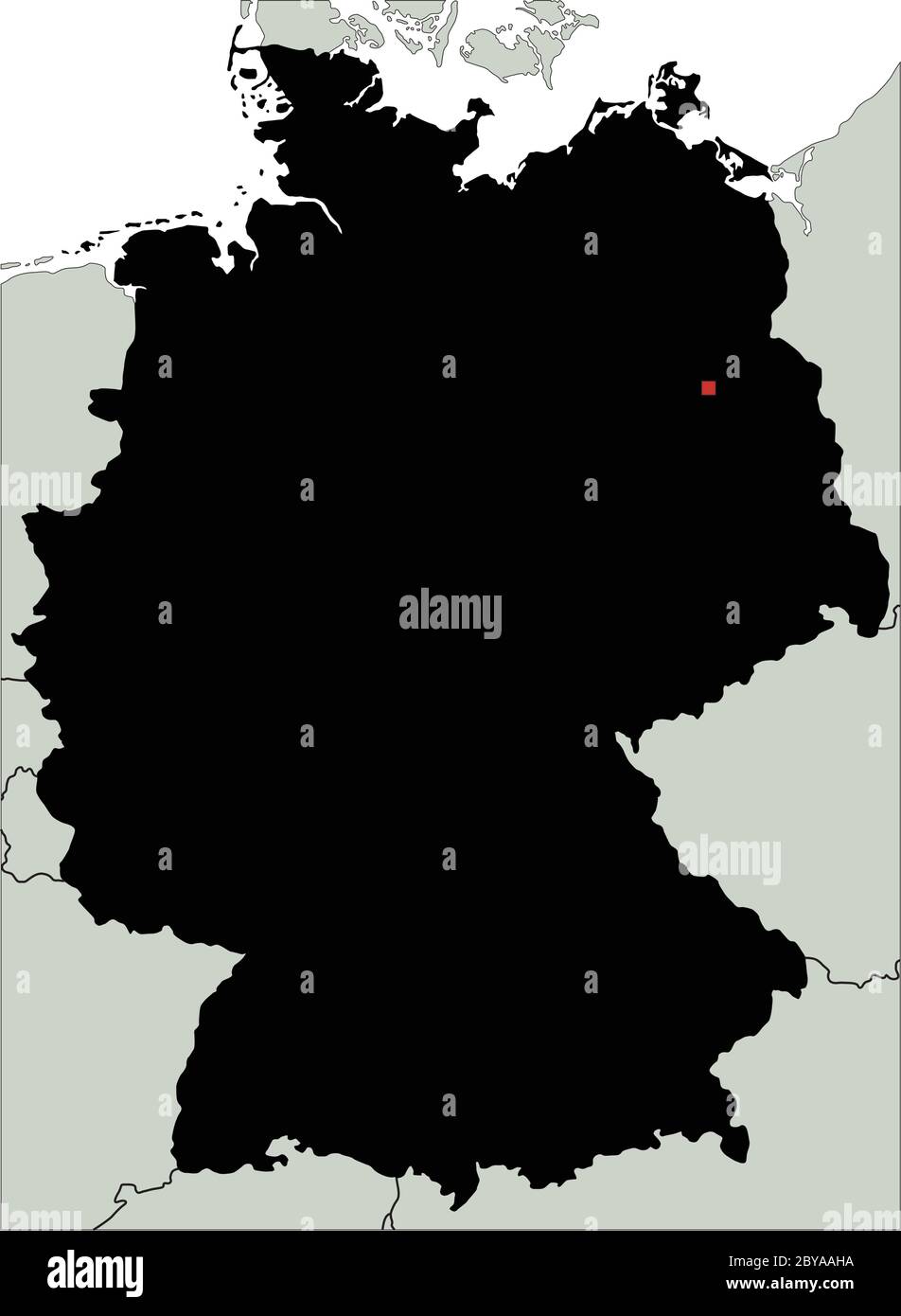 Highly Detailed Germany Silhouette map Stock Vector Image & Art - Alamy