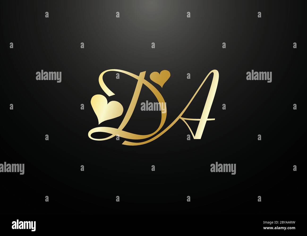 Initial Monogram Letter DA Logo Design Vector Template. DA Letter Logo ...