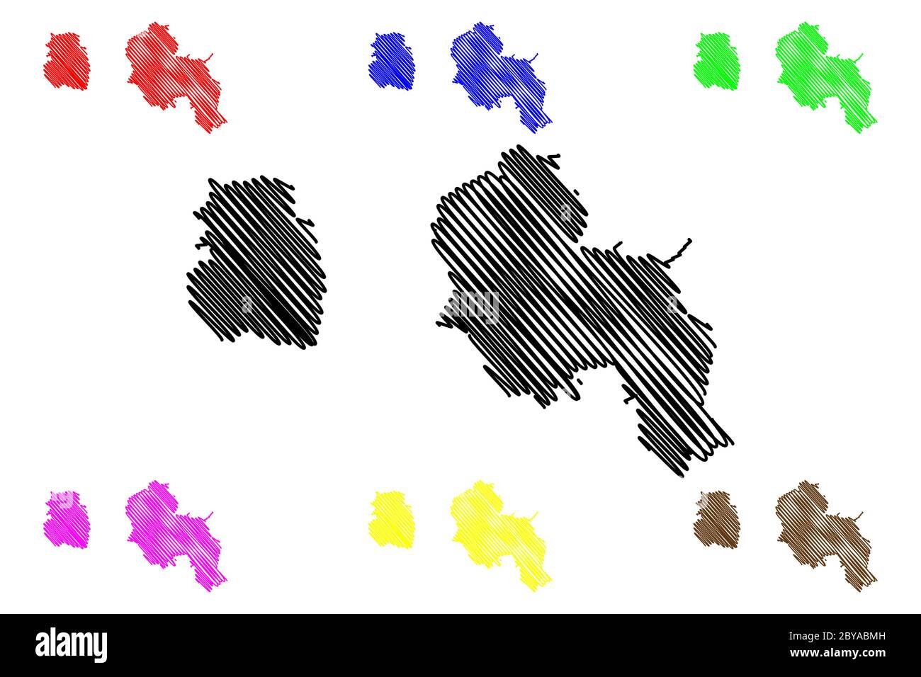 Saint-Etienne City (French Republic, France) map vector illustration ...