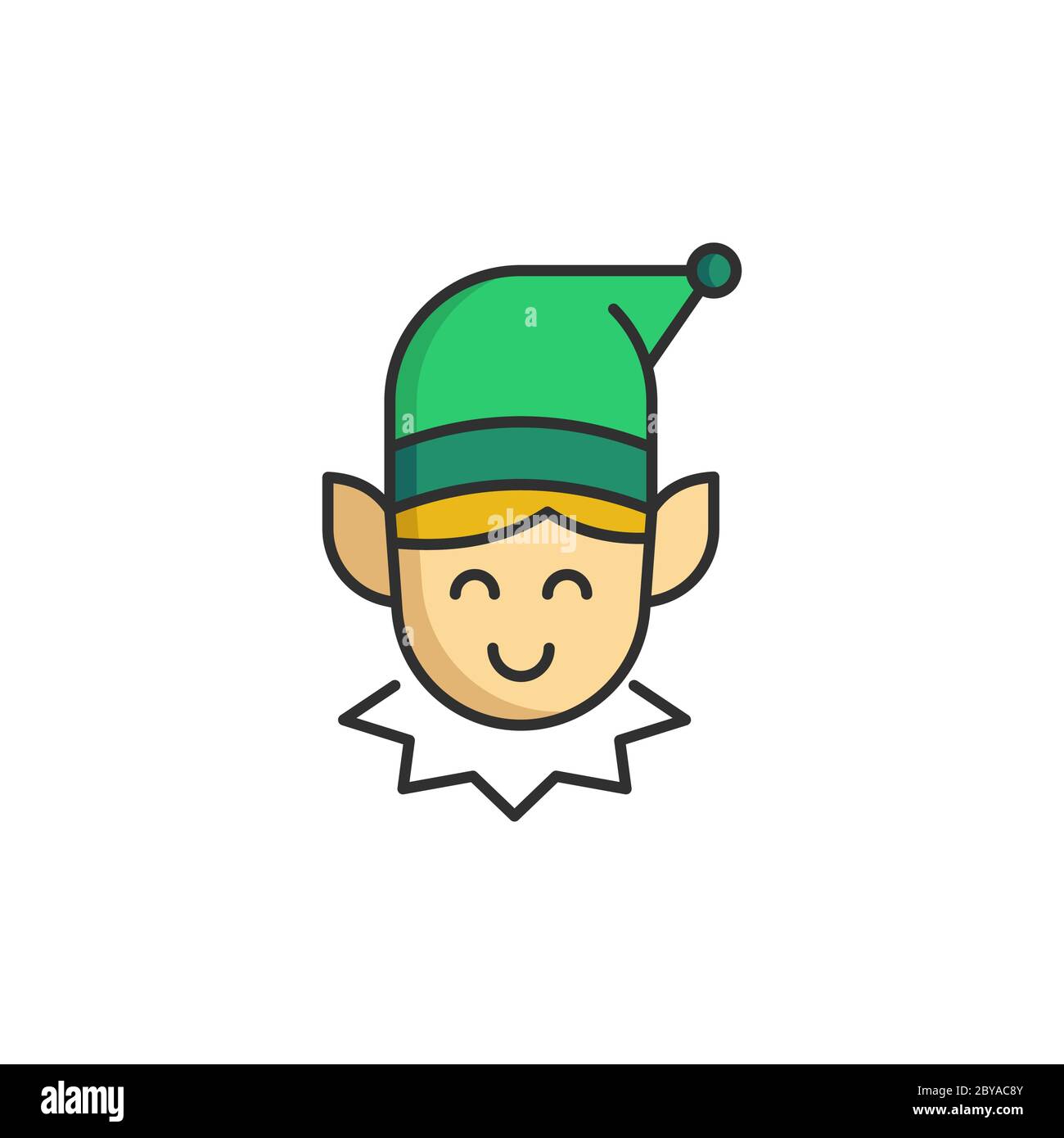 Elf vector icon symbol isolated on white background Stock Vector Image ...