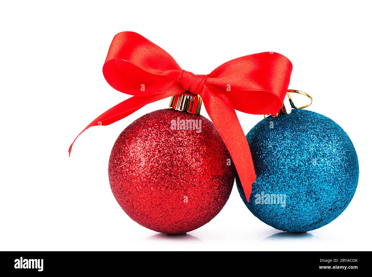 Christmas decorations blue glass Cut Out Stock Images & Pictures - Alamy