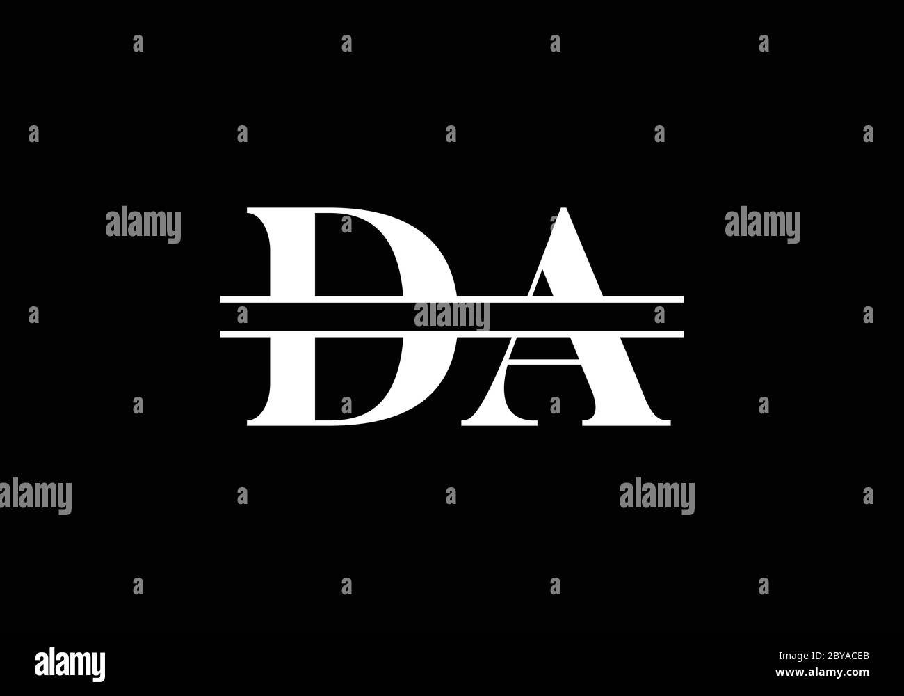 Initial Monogram Letter DA Logo Design Vector Template. DA Letter Logo ...