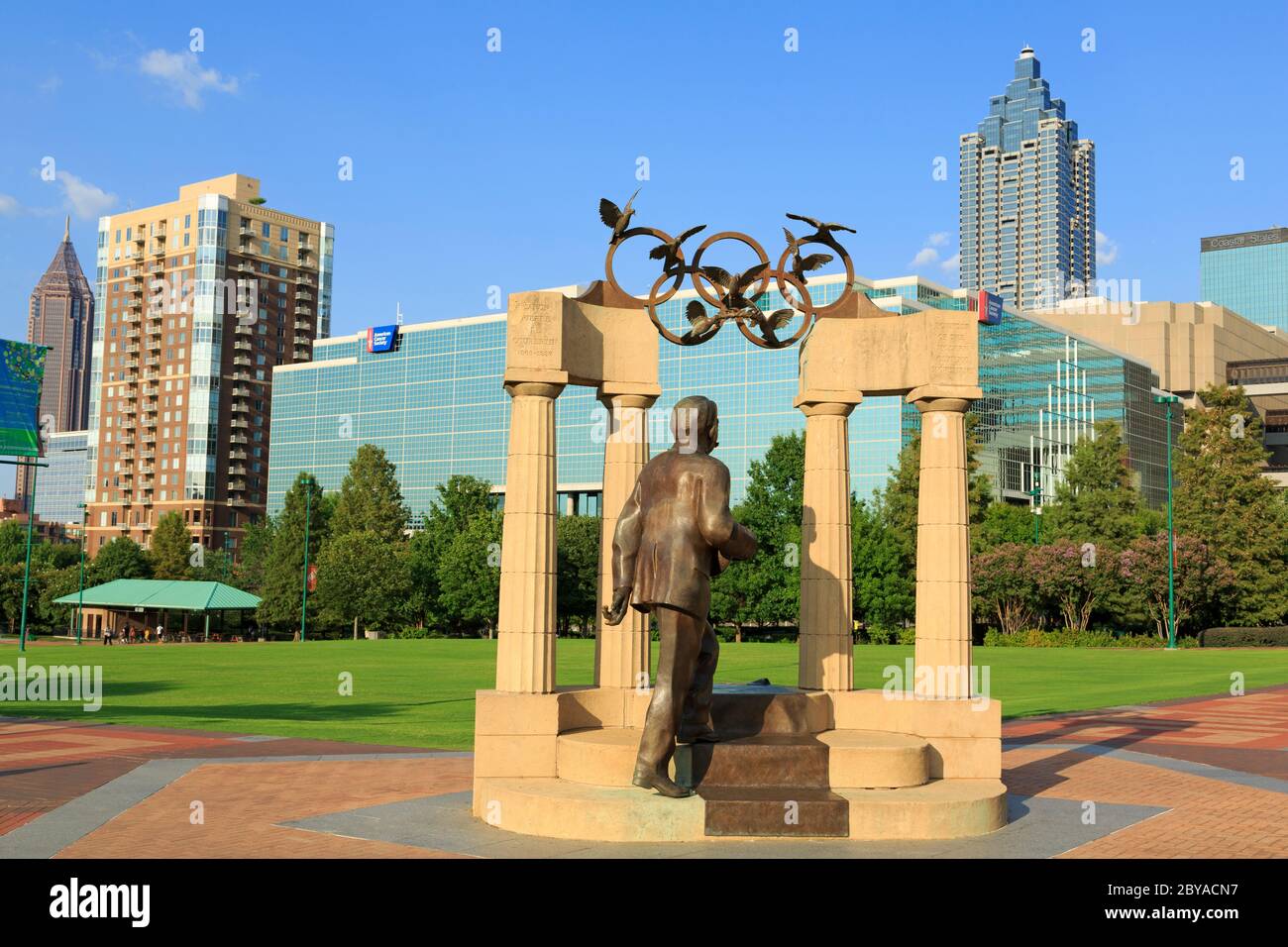 Baron Pierre De Coubertin Monument, founder of the modern Olympics ...