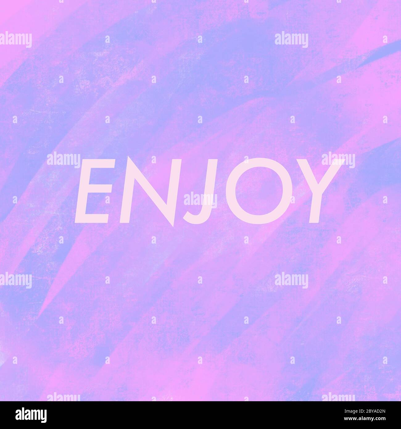 Word ENJOY abstract pink and purple background Stock Photo - Alamy