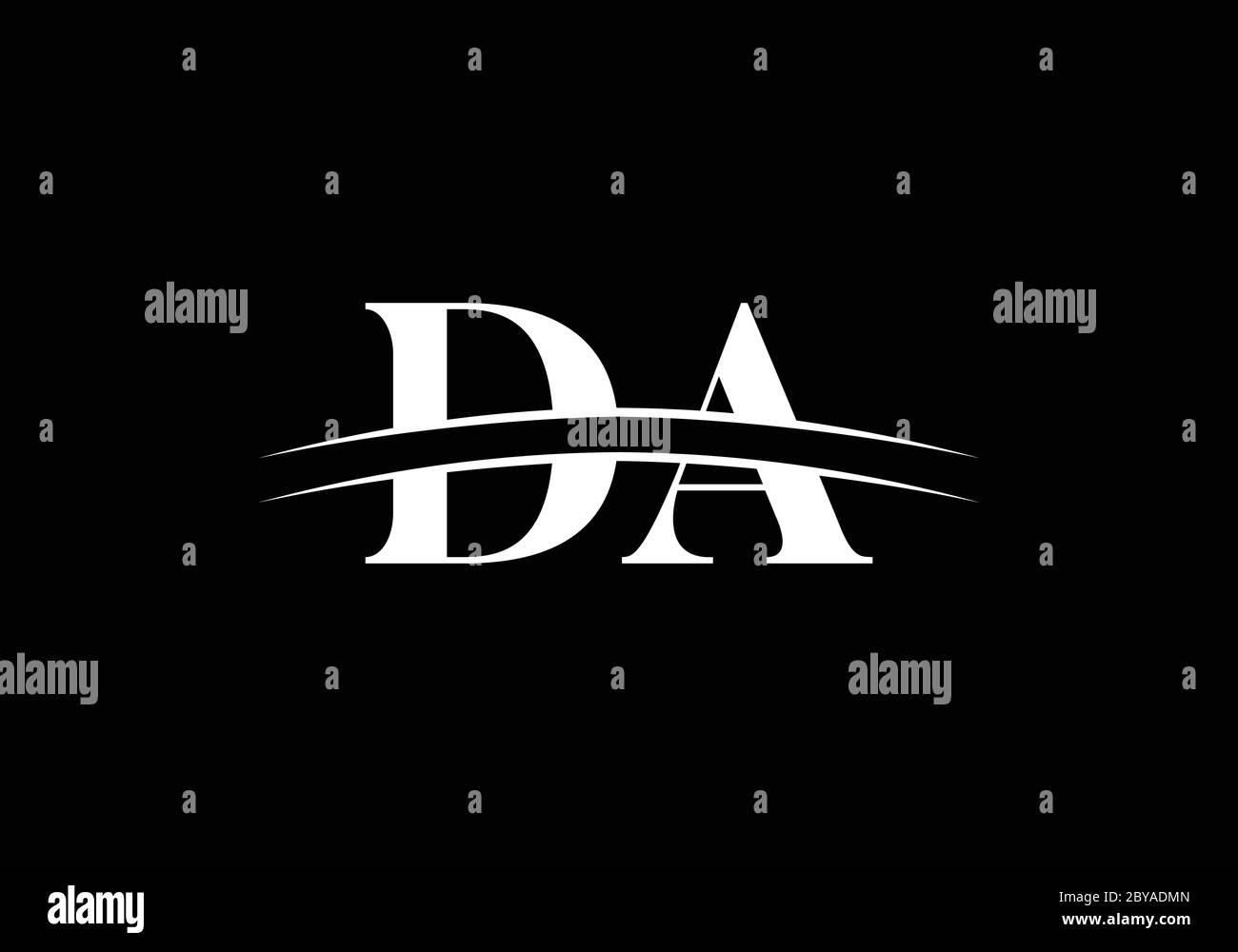 Initial Monogram Letter DA Logo Design Vector Template. DA Letter Logo ...