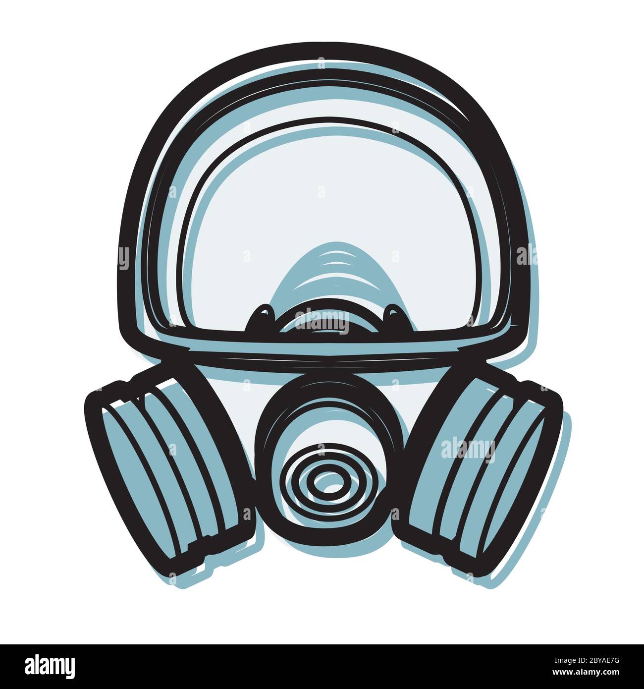 Full Face Industrial Grade Respiratory Protective Mask - Icon as EPS 10 ...