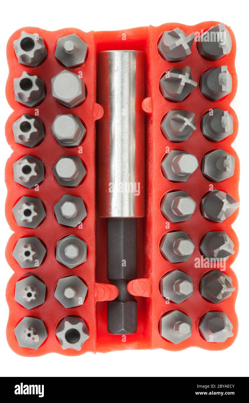 set of heads for screwdriver Stock Photo - Alamy