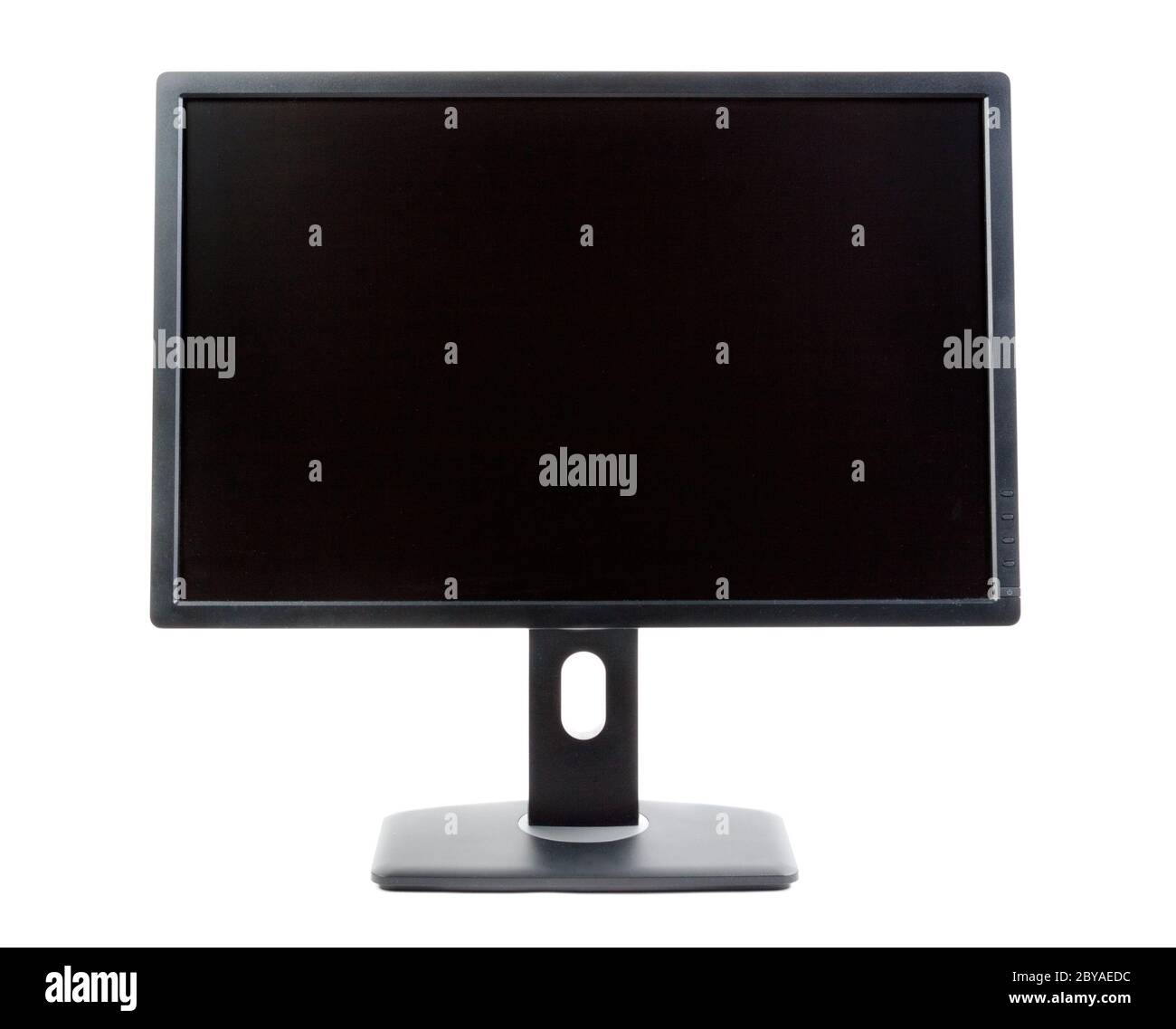 black monitor isolated on white Stock Photo - Alamy