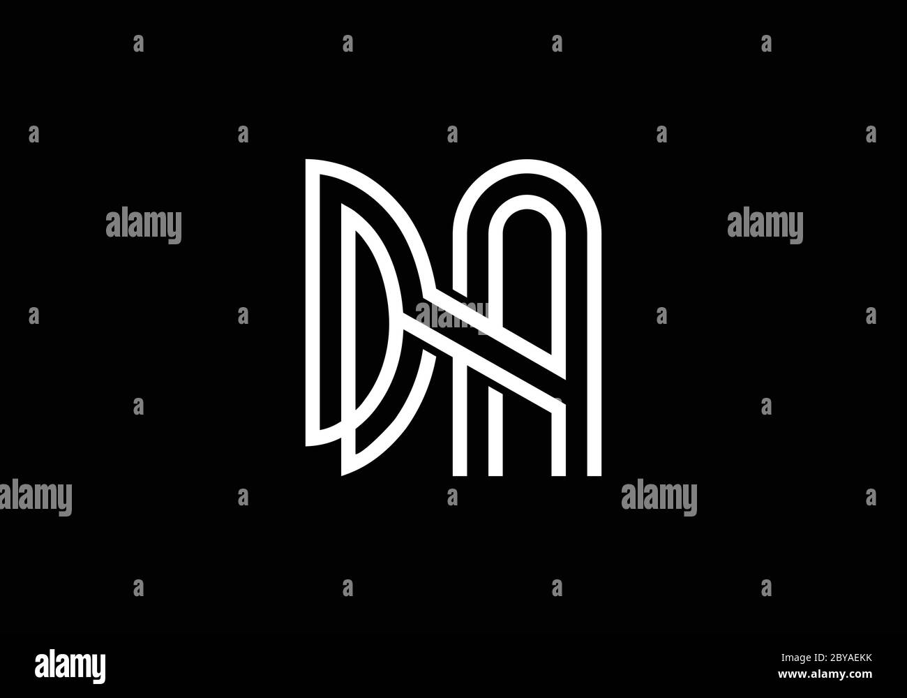 Initial Monogram Letter DA Logo Design Vector Template. DA Letter Logo ...