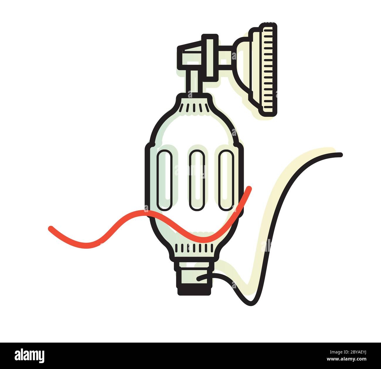Manual Resuscitator - Non Invasive Ventilation Support - Icon as EPS 10 ...