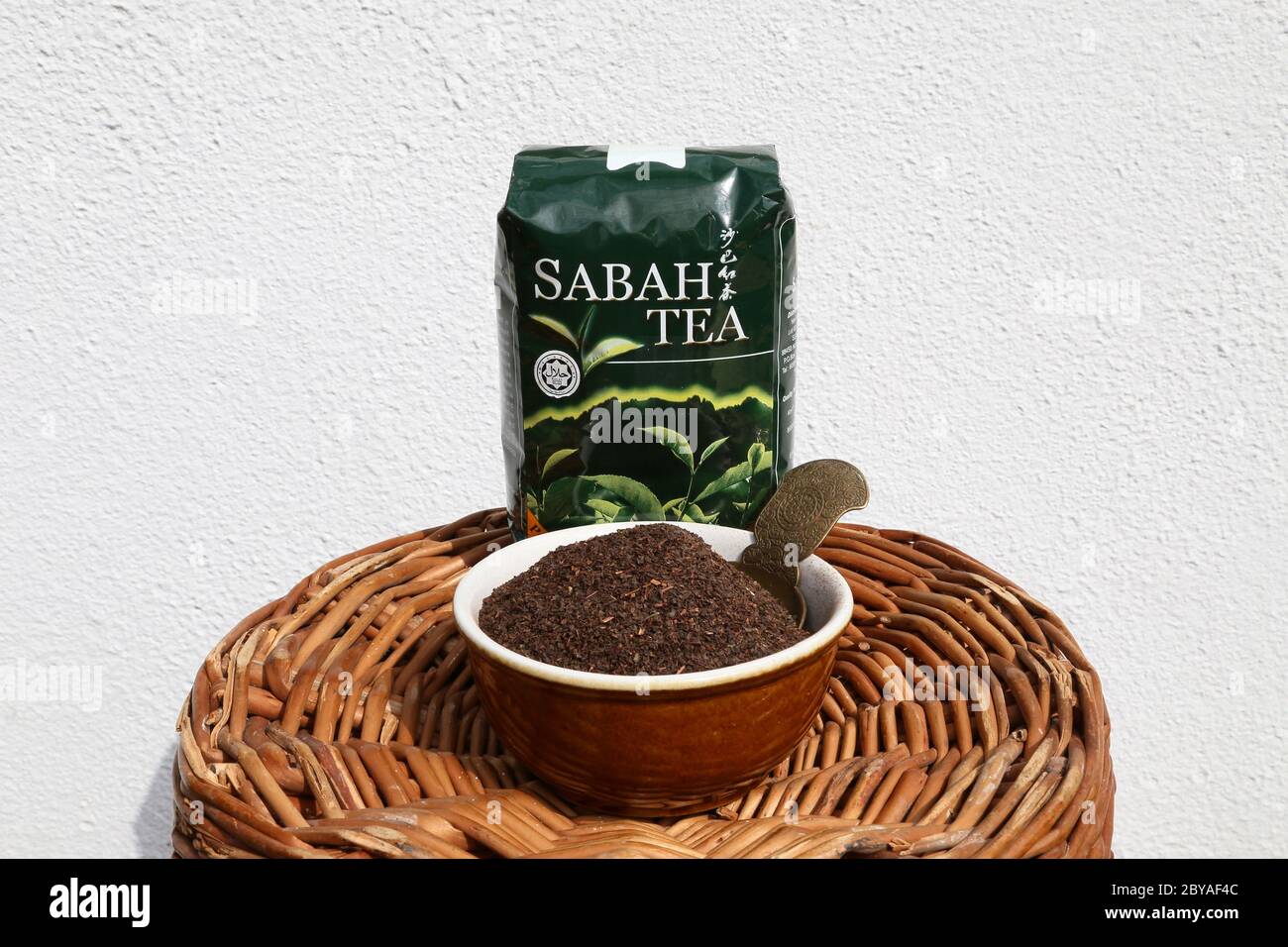 Packet of loose-leaf black Sabah Tea (Camellia Sinensis, 200g) from ...