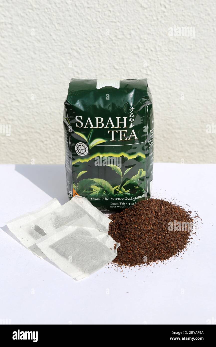 Packet of loose-leaf black Sabah Tea (Camellia Sinensis, 200g) from ...