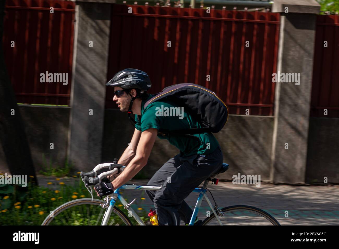 Timisoara, Romania - April 03, 2016: People riding their bicycles at ...