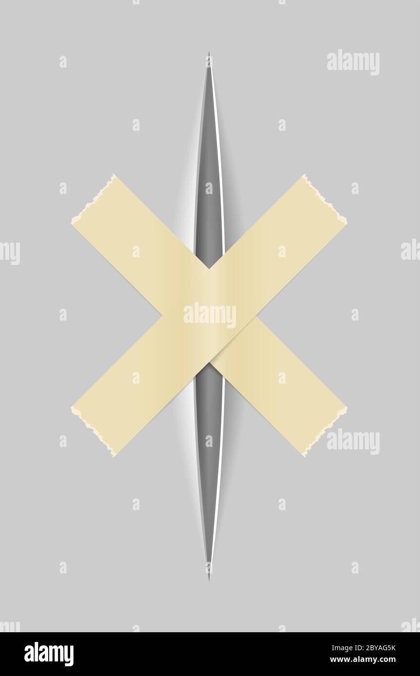 realistic paper cuts with a knife with a transparent background for ...