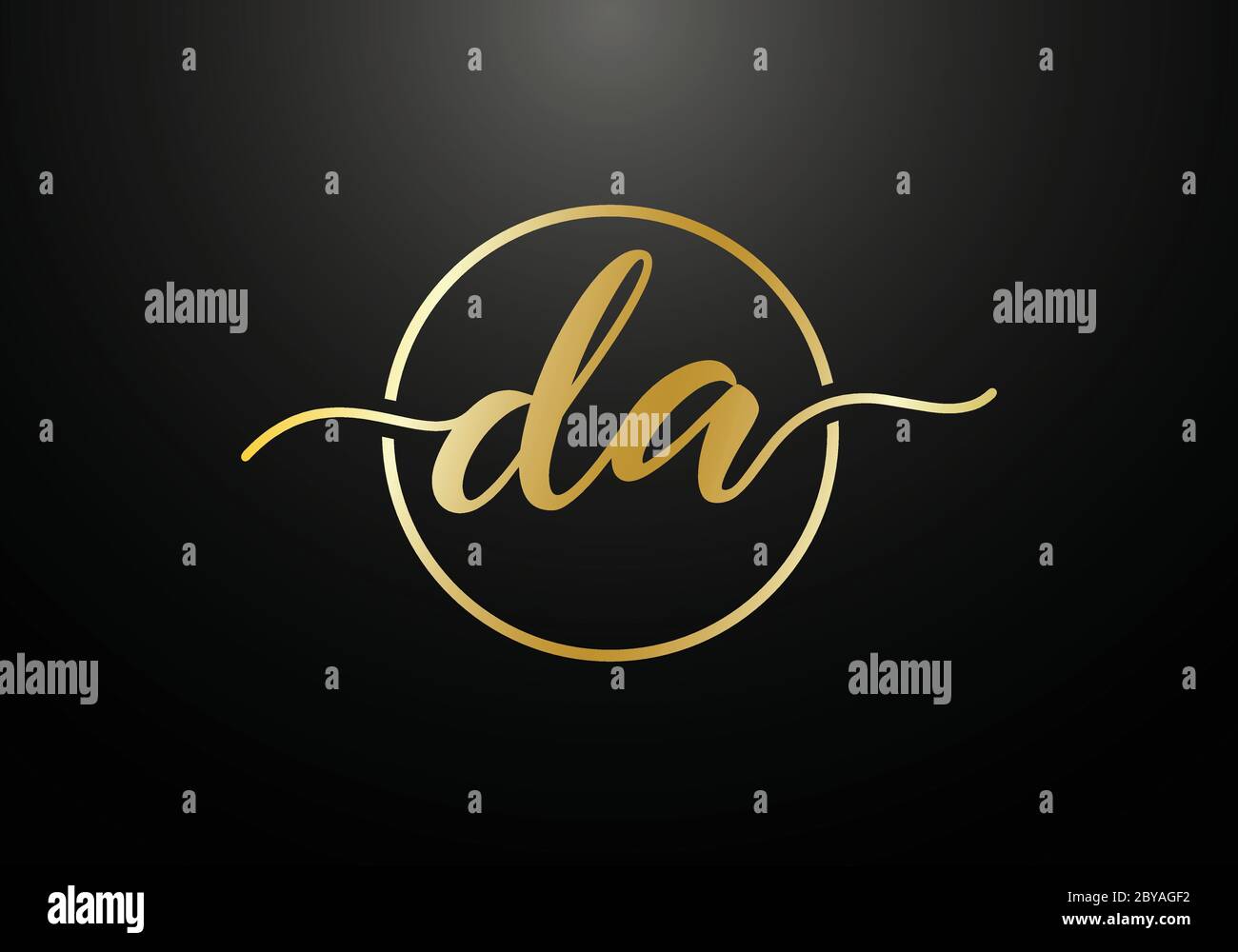 Initial Monogram Letter DA Logo Design Vector Template. DA Letter Logo ...