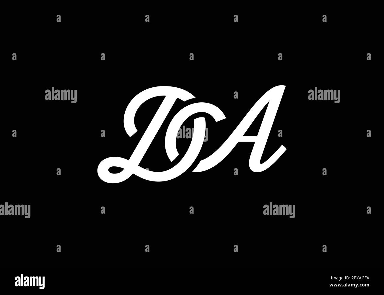 Initial Monogram Letter DA Logo Design Vector Template. DA Letter Logo ...
