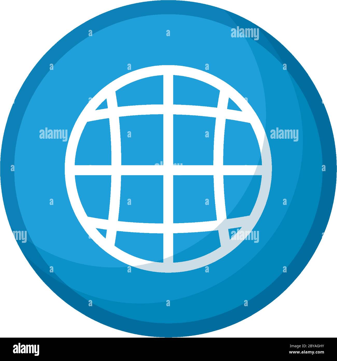 sphere planet browser button social media icon vector illustration ...